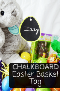 Chalkboard Easter Basket Tag | Easy way to personalize baskets!