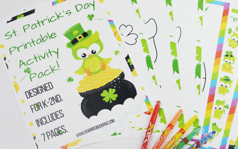 St. Patrick's Day Printable Activity Pack - Down Redbud Drive