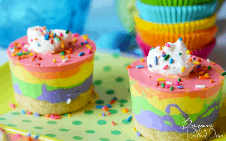 No Bake Rainbow Cheesecake | No Bake Cheesecake in color!