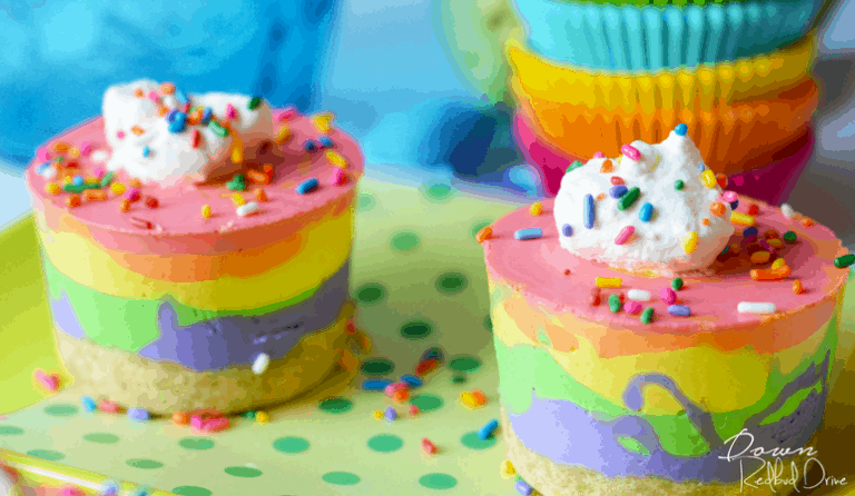 No Bake Rainbow Cheesecake | No Bake Cheesecake in color!