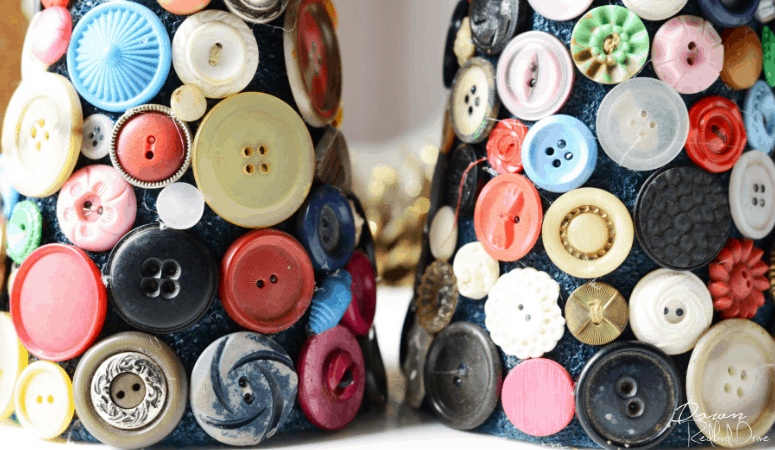 Button Trees Christmas Decor | DIY Vintage Christmas Decor