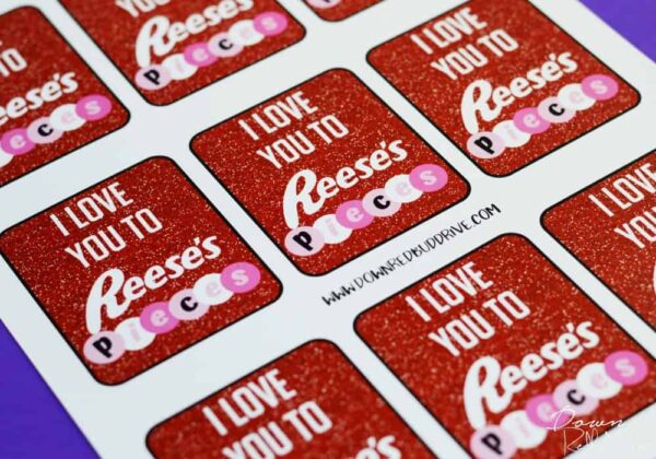 Reese's Pieces Valentines | Free Printable Valentine Tags