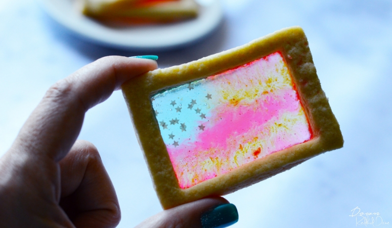 American Flag Stained Glass Cookies | Easy Patriotic Dessert!