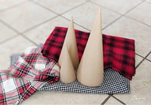 DIY Flannel Trees | Easy DIY Rustic Christmas Home Decor!