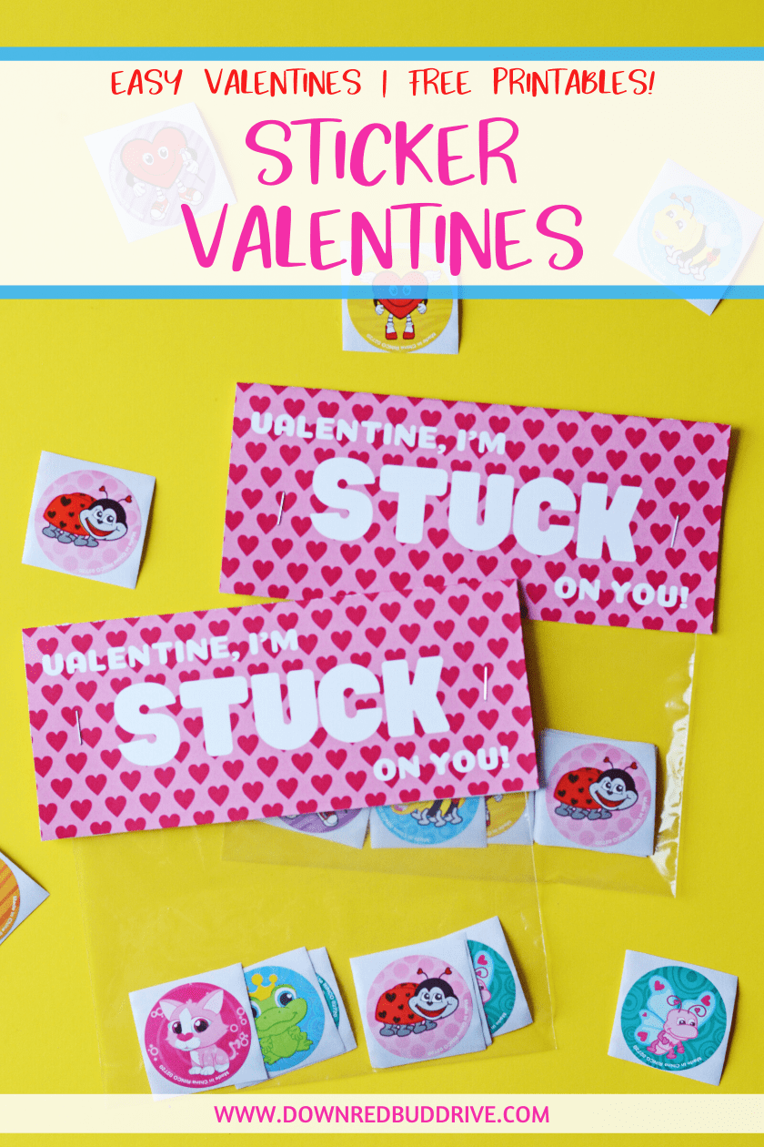 Stickers Valentines | Easy DIY with Free Printables!