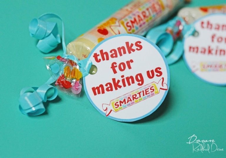 Smarties Teacher Gift DIY | Free Printable Gift Tags!