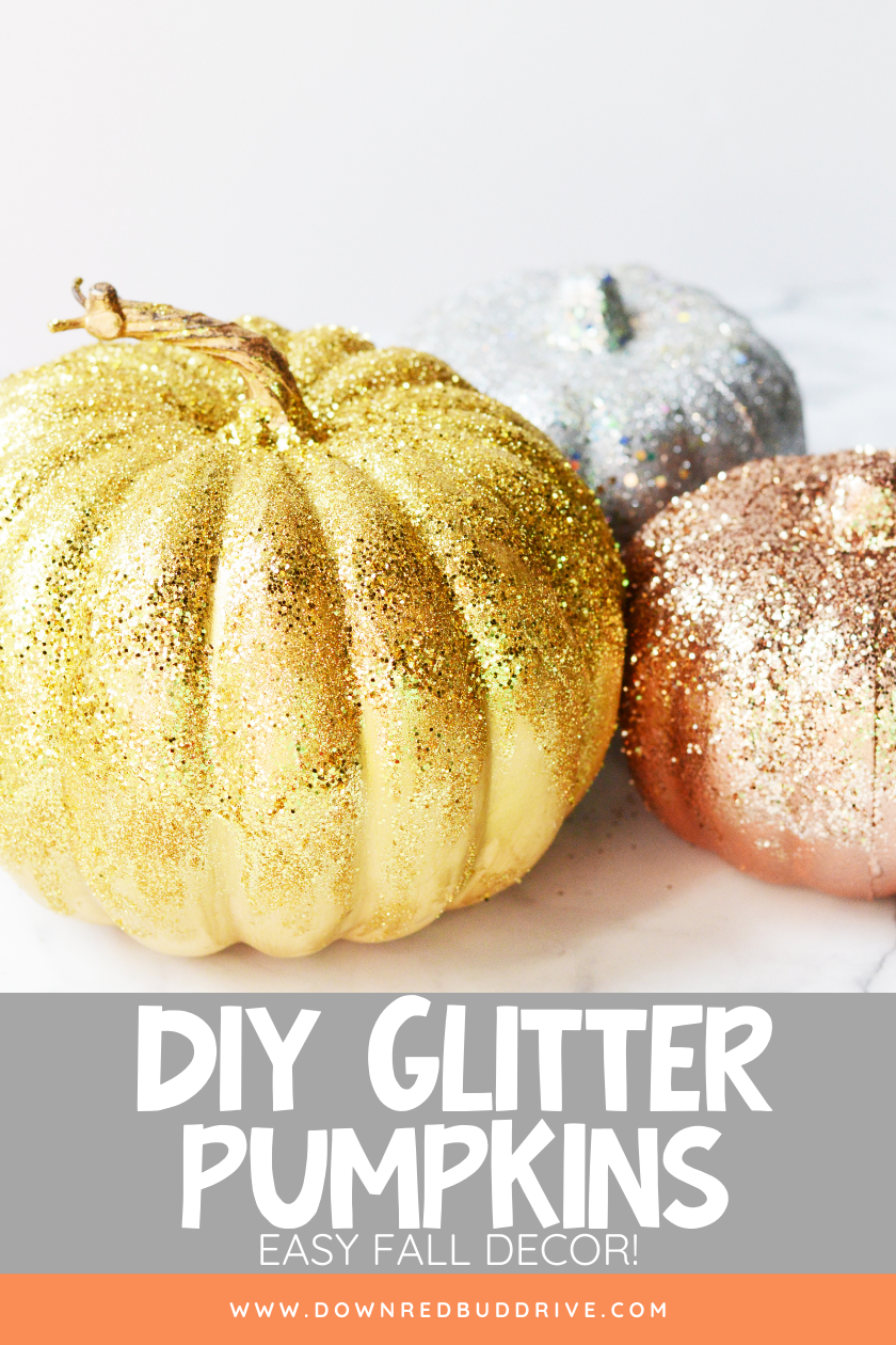 Glitter Pumpkins DIY | Add SPARKLE to your Fall Decor!