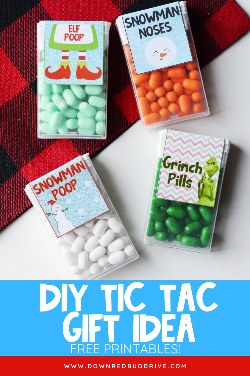 DIY Christmas Tic Tac Gift | Free Printable Stickers!