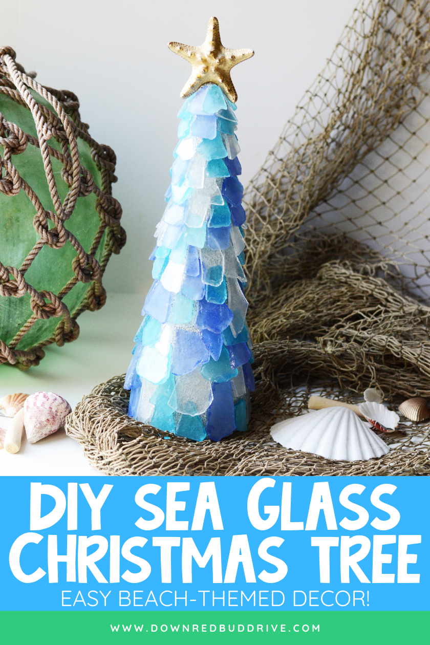 Sea Glass Christmas Tree DIY - Down Redbud Drive