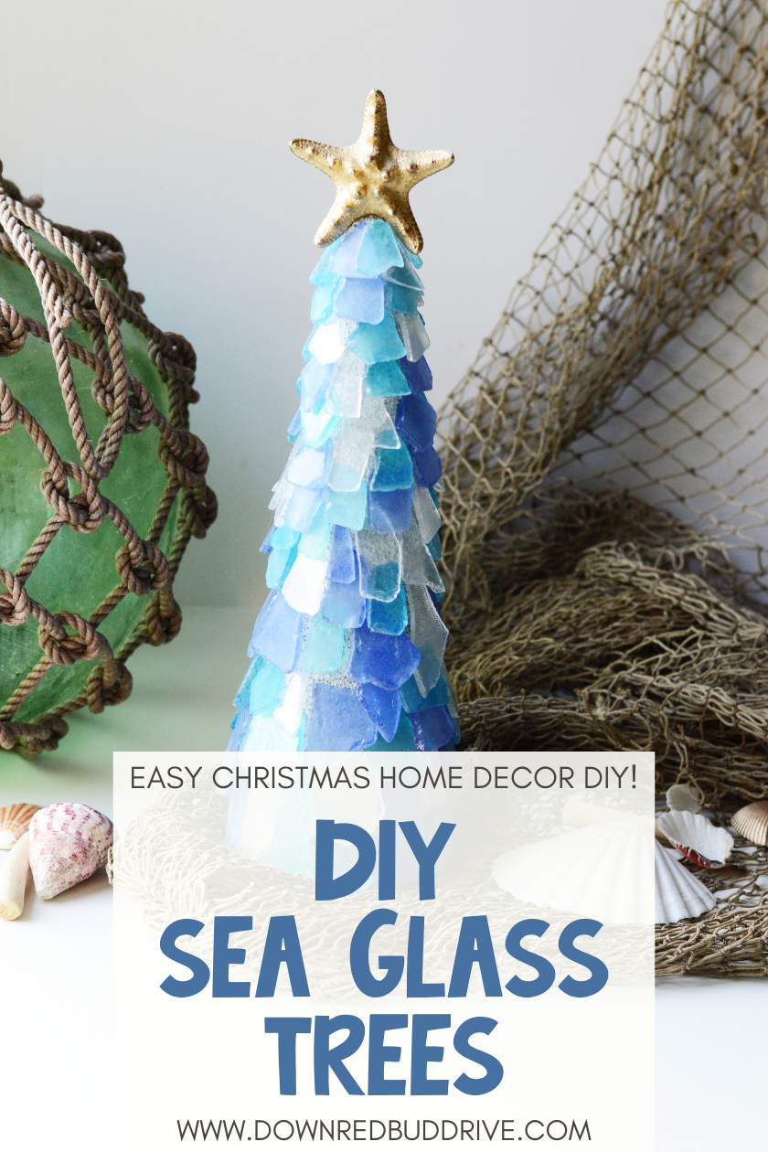 Sea Glass Christmas Tree DIY - Down Redbud Drive