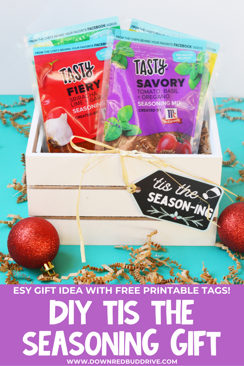 Tis The Season-ing DIY Gift | Easy seasoning gift idea with printable tags!