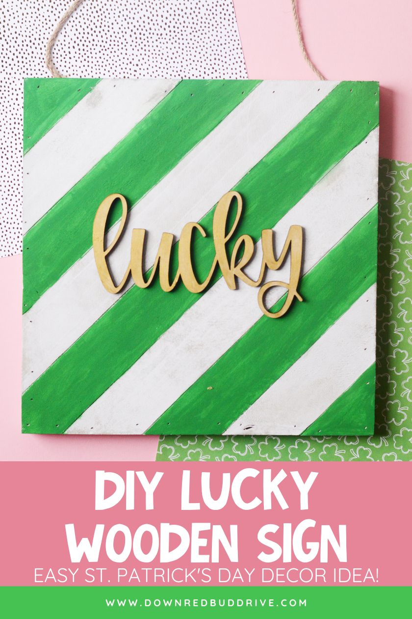 DIY Wooden Lucky Sign | Free Lucky SVG file too!