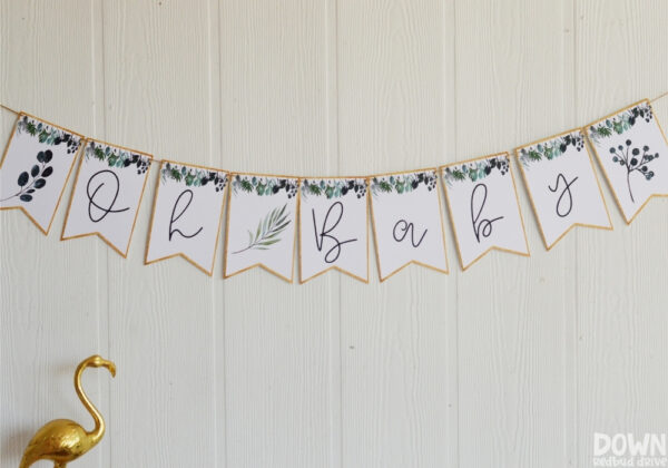 DIY Greenery Baby Shower - Down Redbud Drive