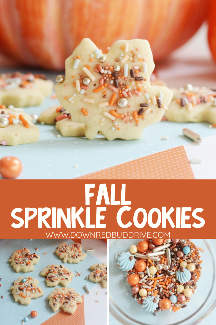 fall sprinkle cookies pin 1 - Down Redbud Drive
