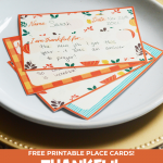 Thanksgiving Thankful Place Cards | Free printable cards!