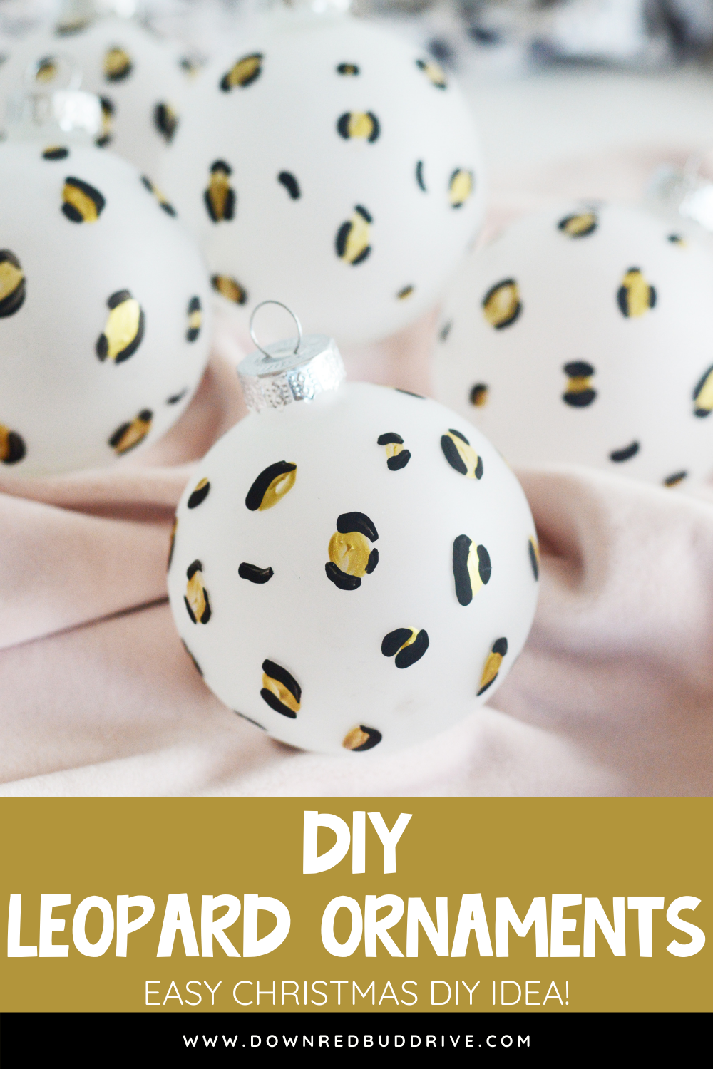 DIY Leopard Christmas Ornaments
