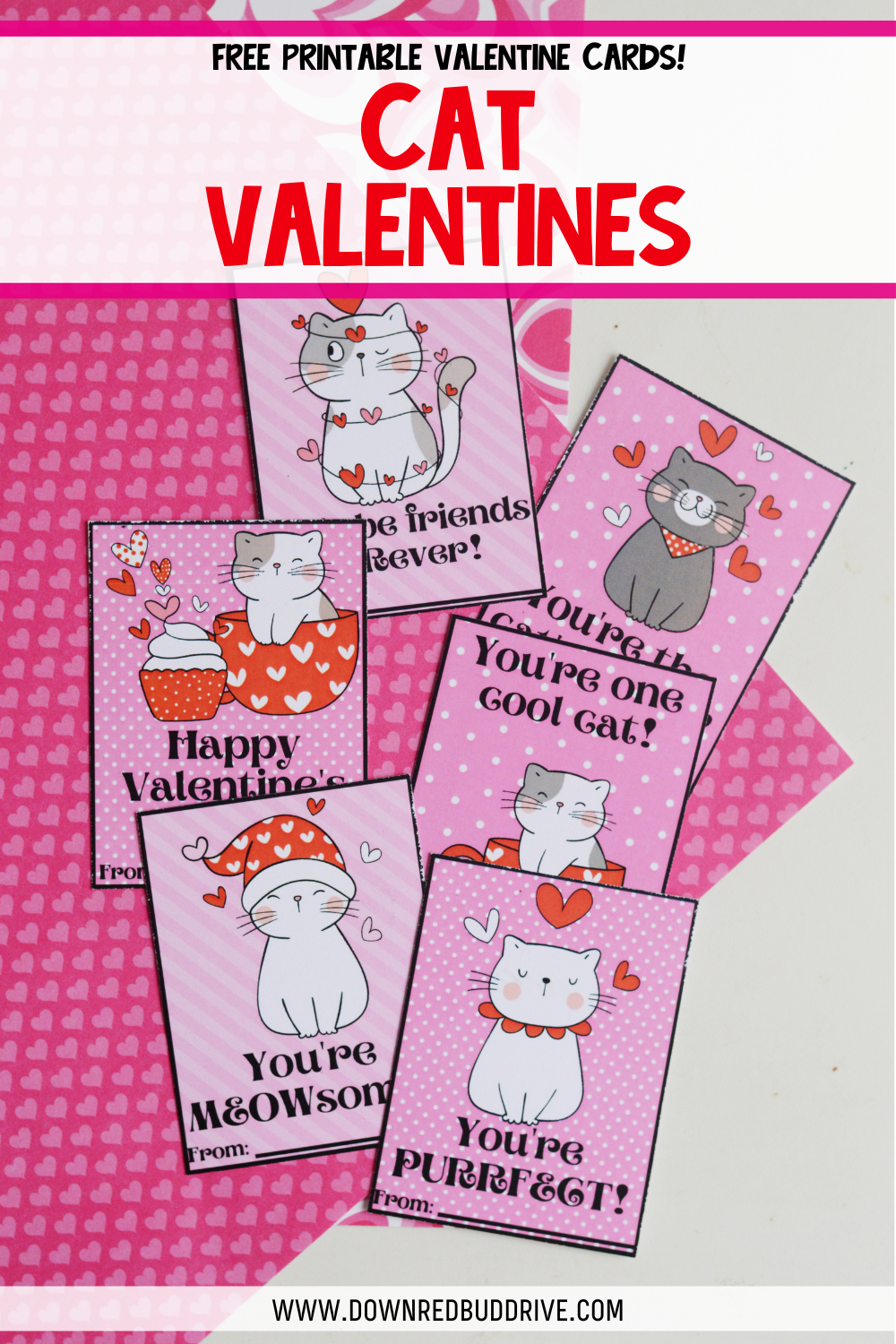 Free Printable Cat Valentines - Down Redbud Drive