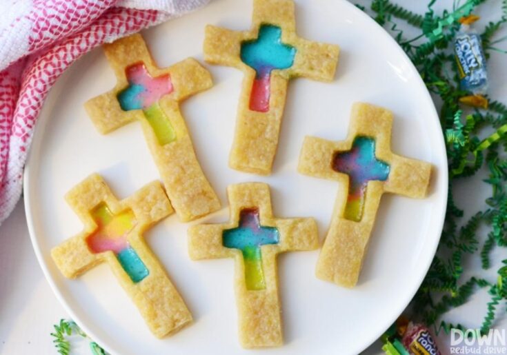 Stained Glass Cross Cookies | Perfect for Easter celebrations!
