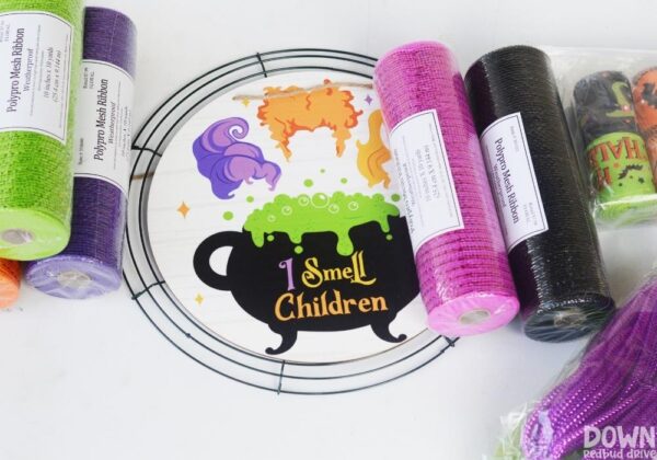 DIY Hocus Pocus Wreath (Easy Deco Mesh Tutorial)