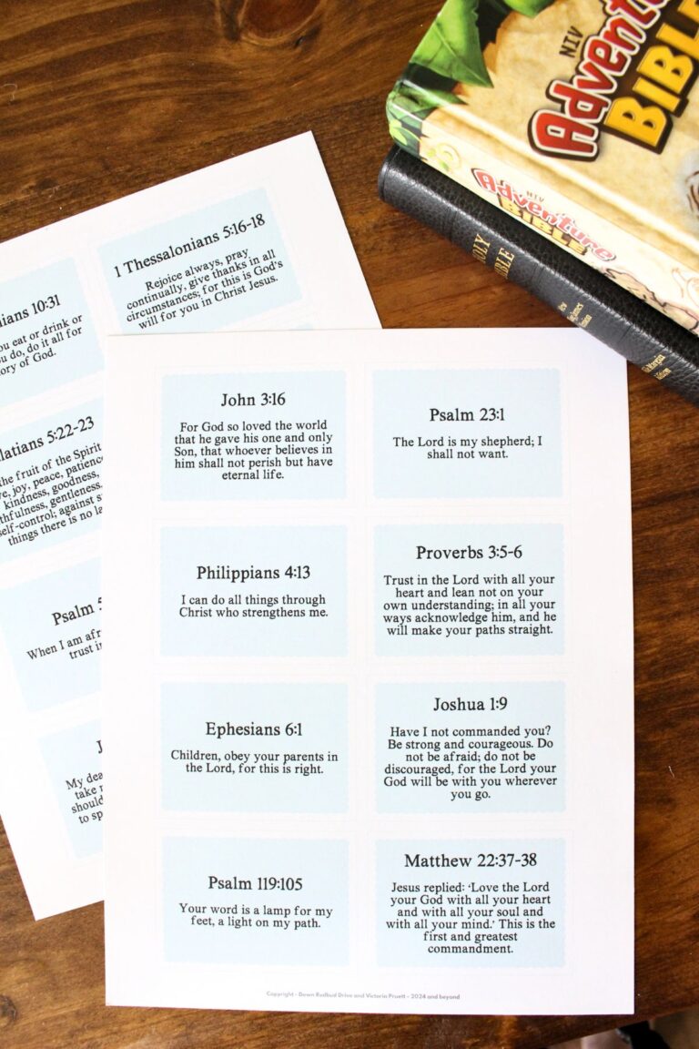 16 Bible Verses to Memorize (Free Printable Cards)