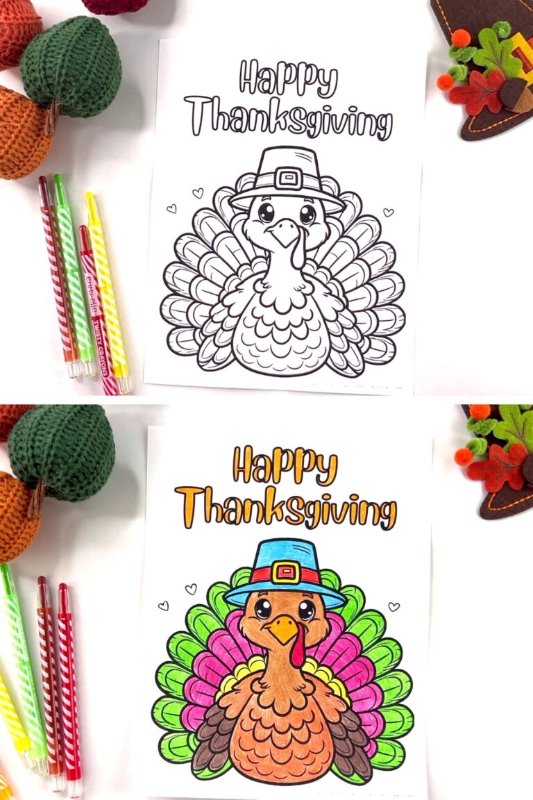 Thanksgiving Turkey Coloring Page (Perfect Place Setting Fun!)
