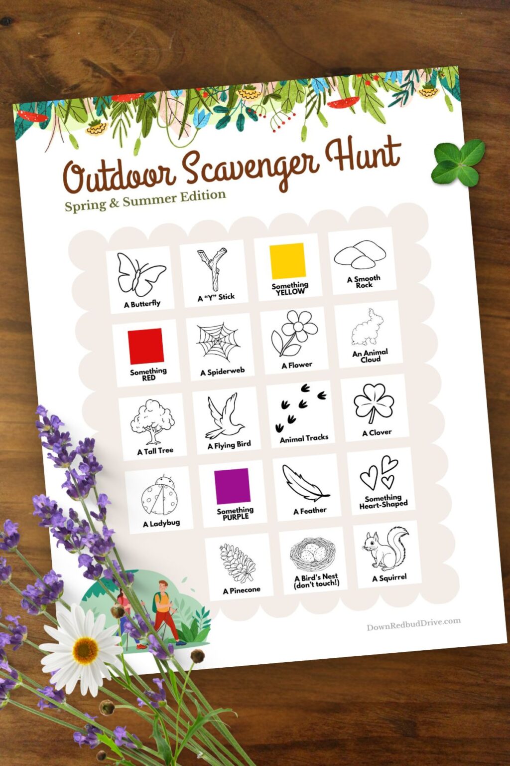 Spring & Summer Scavenger Hunt for Kids (Free Download!)