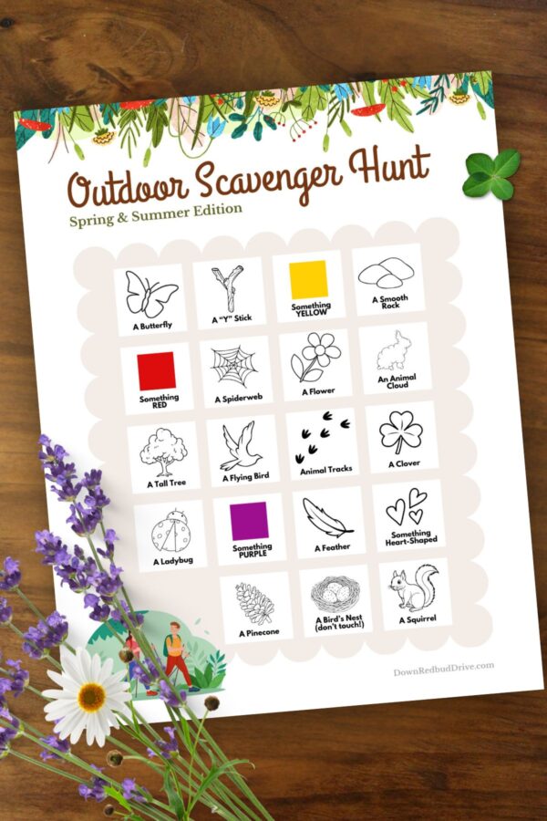 Spring & Summer Scavenger Hunt for Kids (Free Download!)