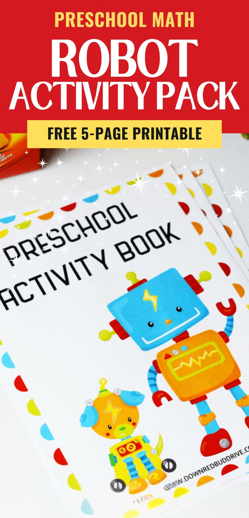 Preschool Math Robot Printable Pages!