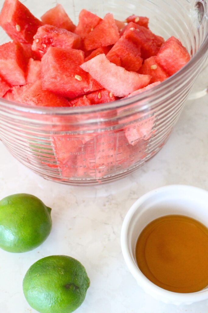 Watermelon Limeade Slushie (Only 3 Ingredients!)
