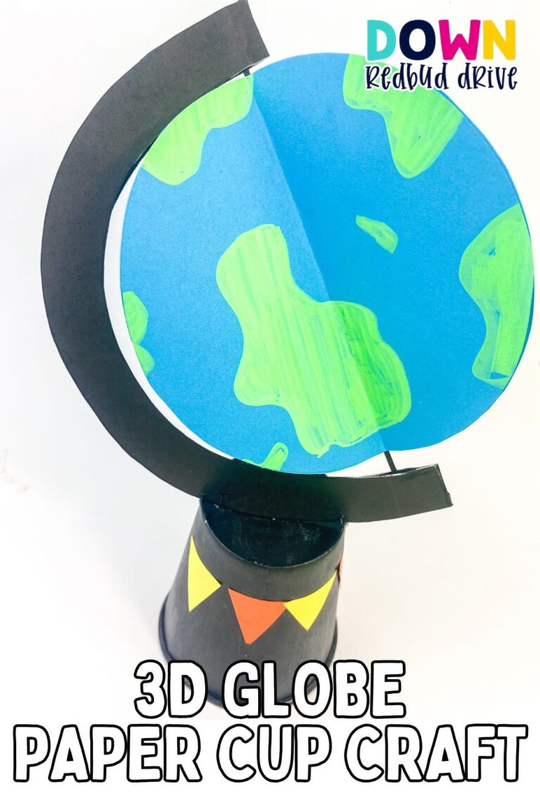3D Paper Cup Globe Craft for Kids - Down Redbud Drive