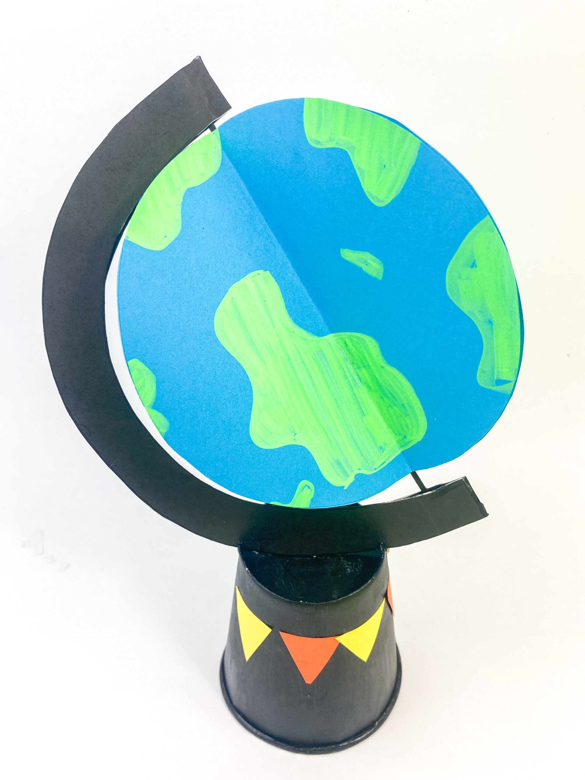 3D Paper Cup Globe Craft for Kids - Down Redbud Drive