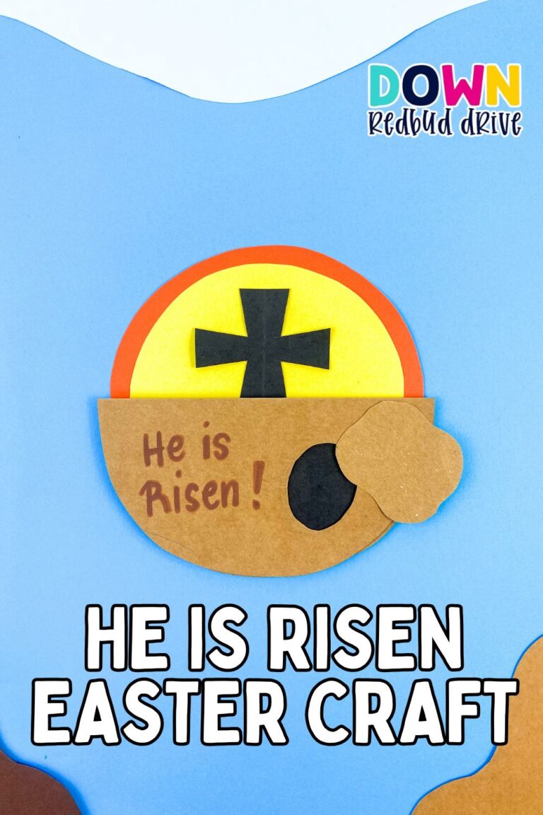 He Is Risen Craft for Kids this Easter - Down Redbud Drive