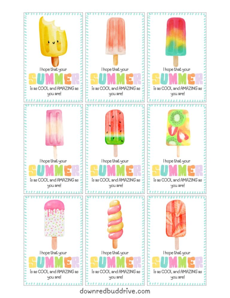 Have a Cool Summer Free Printable Gift Tags - Down Redbud Drive