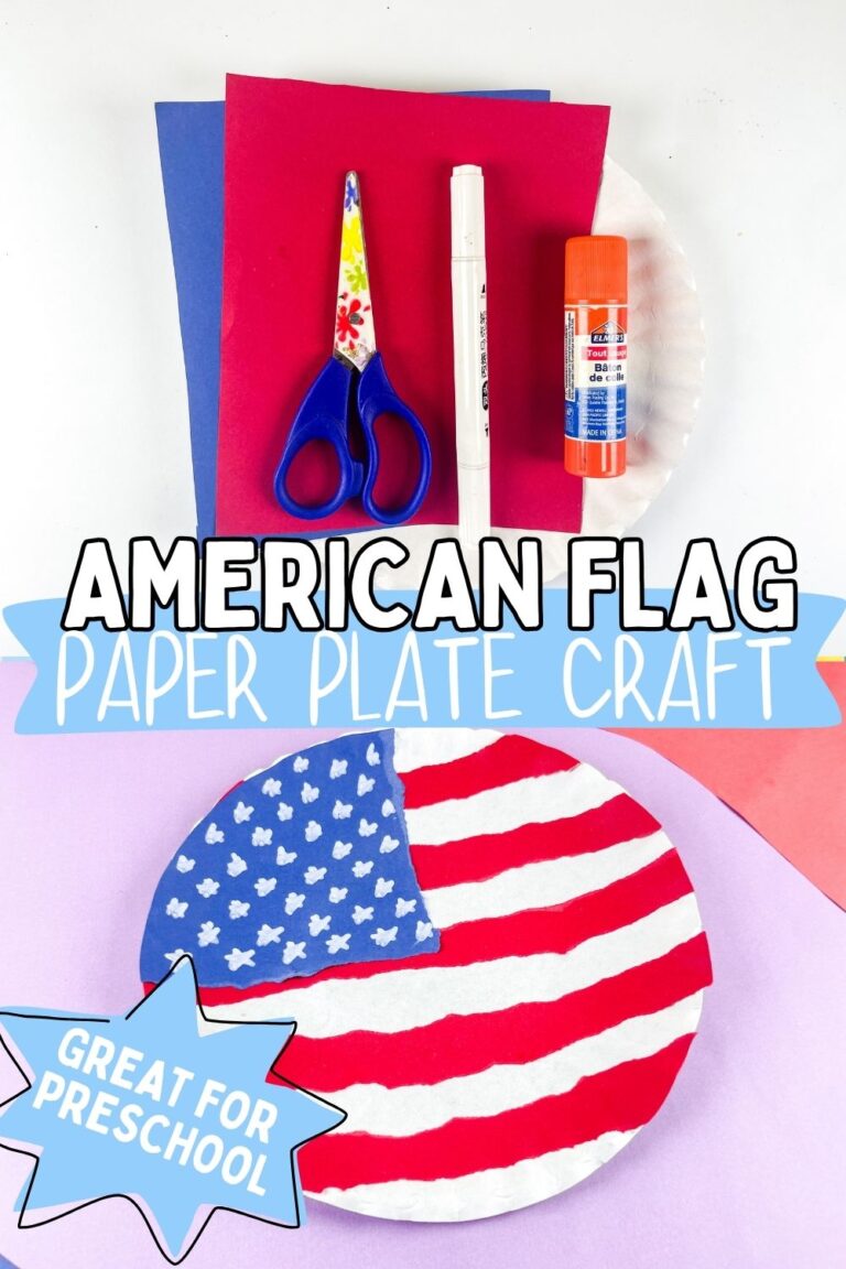 Paper Plate American Flag Craft for Kids - Down Redbud Drive